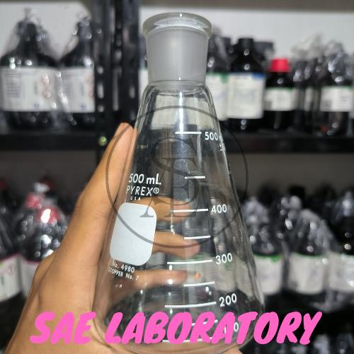 Jual LABU ERLENMEYER / ERLENMEYER FLASK 500mL PYREX - Kota Bandung - SAE LABORATORY | Tokopedia