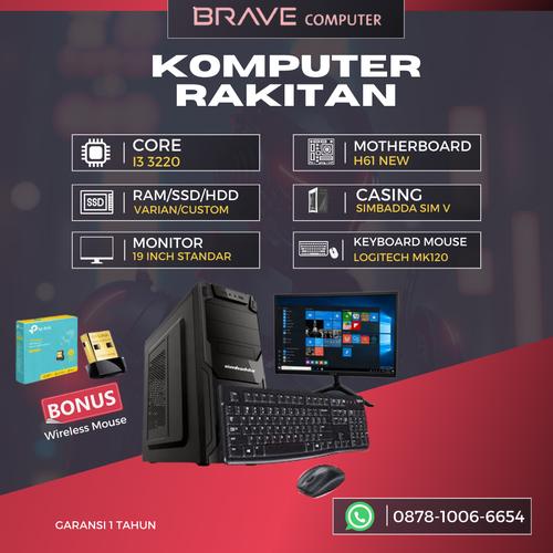 Jual Paket PC Komputer Rakitan Core I3 3220 Siap Pakai Fullset Admin ...