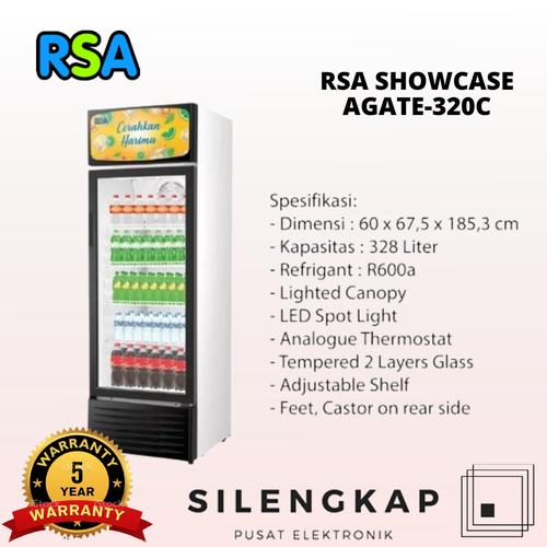 Jual RSA SHOWCASE AGATE 320C 4 RAK (328 Liter) / AGATE 320 C - Jakarta ...