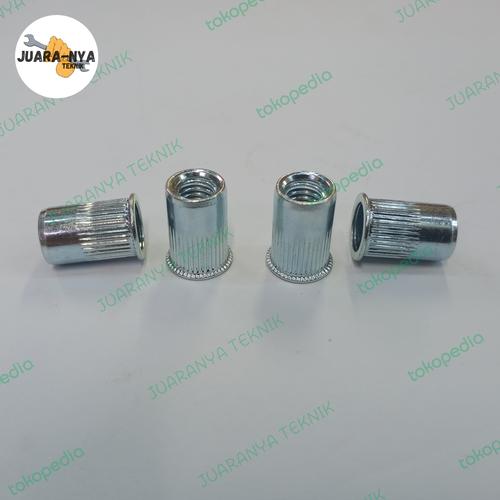 Jual Rivet Nut m6 Bibir Tipis - Nut Rivet Alumunium m6 x 1.0 - Insert ...