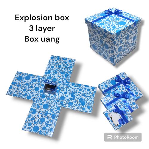 Jual box suprise box kejutan gift box explosion box 3 layer box roll ...