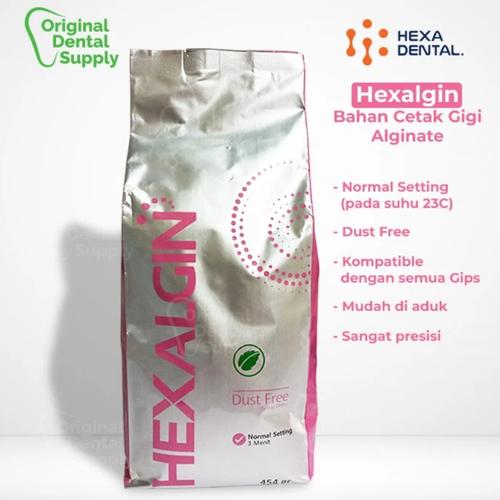 Jual bahan cetak Alginate normal setting hygedent Alginat hexalgin Pink ...