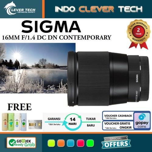 Jual Lensa Sigma 16mm F/1.4 F1.4 DC DN contemporary For Sony A6000 A7 ...