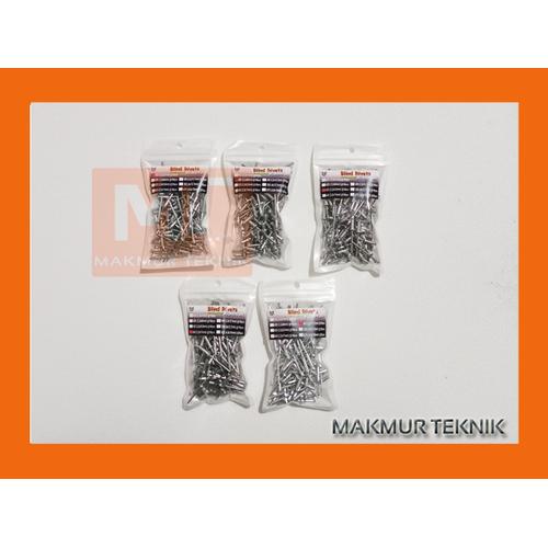 Jual Paku Rivet Ukuran 3,2mm Isi 100 PCS - Plastik, 423 - Jakarta Barat ...