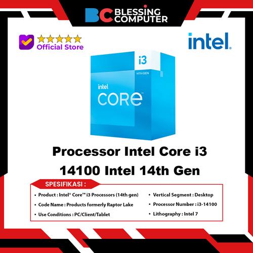 Promo Processor Intel Core i3 14100 Intel 14th Gen Cicil 0% 3x - Kota ...