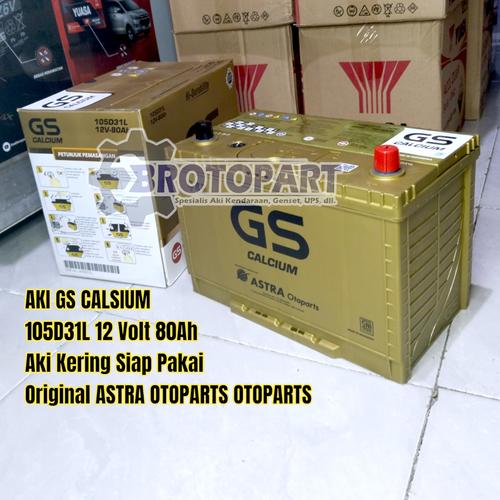 Jual Aki Mobil GS ASTRA CALSIUM 105D31L Accu Kering GS GOLD 12v 80Ah ...