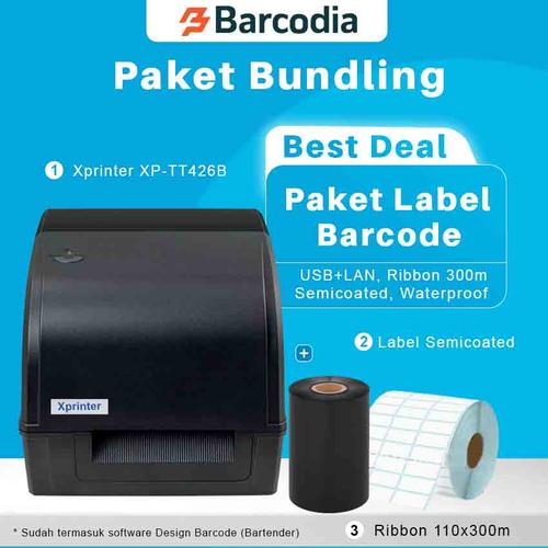 Promo PAKET CETAK LABEL HARGA ( Siap Pakai ) - PRINTER LABEL RIBBON ...