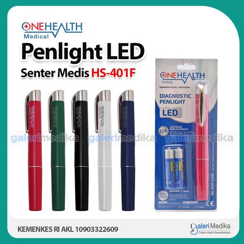 Jual Penlight LED OneHealth HS-401F Senter Medis/ Senter Dokter - Hitam ...
