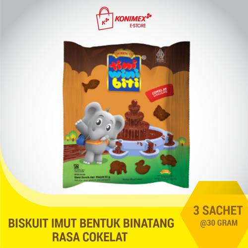 Jual Tini Wini Biti Biskuit Anak Cokelat 30 g bentuk binatang 3 sachet ...