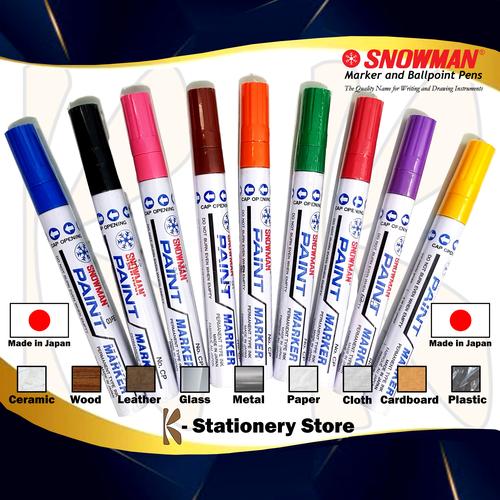 Jual Spidol Permanent Snowman Paint Marker - WARNA - Merah Muda - Kota ...