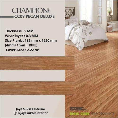 Jual SPC Lantai Kayu Champion Tebal 5mm CC 09 Pecan Deluxe / box ...