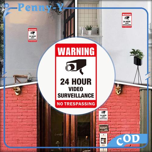 Jual 10pcs Stiker CCTV 24 Jam Sticker CCTV 24 Jam Sign CCTV Sign Board ...