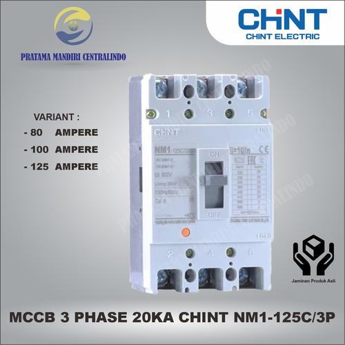 Promo MCCB CHINT 3 PHASE NM1-125C/3P 80A s.d 125A ORIGINAL - 80A ...