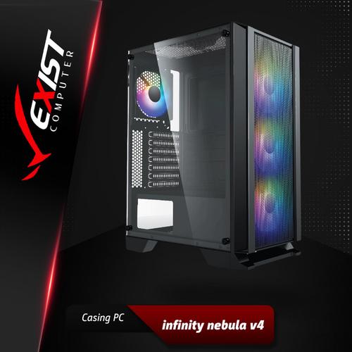 Jual Casing PC Infinity Nebula V4 Gaming Case Tempered Glass ATX - Kota ...