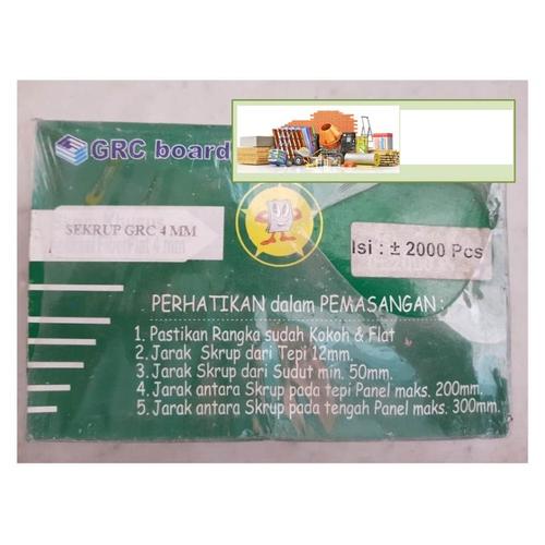 Jual SKRUP Sekrup Baut Rangka GRC Kalsi BOARD Fiberflat 1 Dus 1Dus 2000 ...