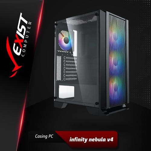 Jual Casing PC Infinity Nebula V4 Tempered Glass ATX Gaming Case - Kota ...