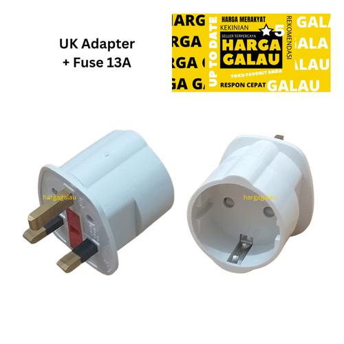 Jual Adaptor Plug EU Indonesia to Arab Saudi UK + 13A fuse tipe C ke ...