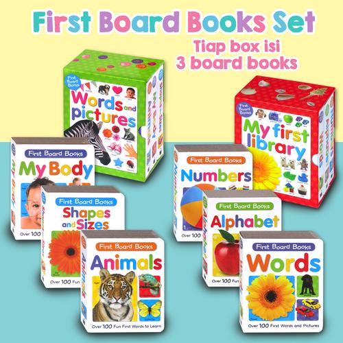 Jual My First Library / Words and Pictures Board Book Set - Box merah ...