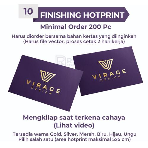 Jual Finishing HOTPRINT dan EMBOSS - Hotprint/Foil, 2 sisi - Jakarta ...