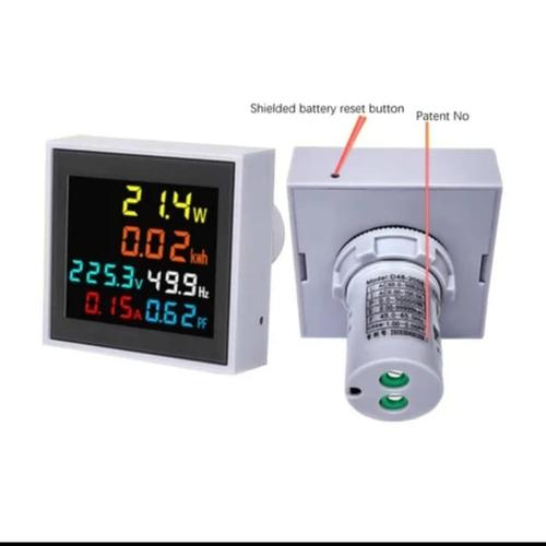 Jual Voltmeter / Amper meter Listrik Digital 6 in 1 50 volt - 450 volt ...