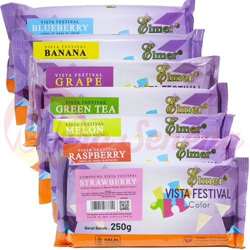 Jual Coklat Batang Elmer 250gr Rainbow Chocolate Compound Cokelat Warna ...