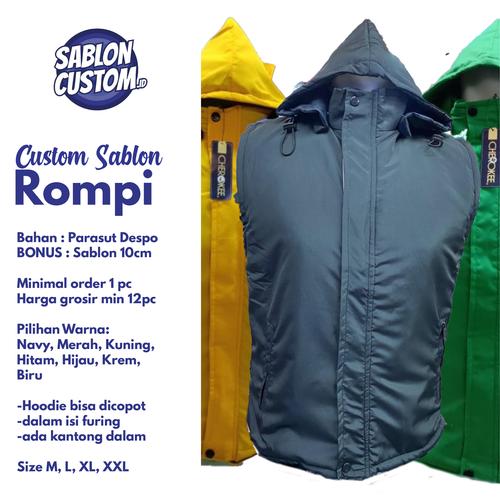 Jual Rompi FREE SABLON / Rompi Despo / Custom Rompi Satuan / Rompi ...