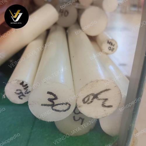 Jual teflon batangan Rod 10mm x 500cm / Teflon batangan/ teflon as ...