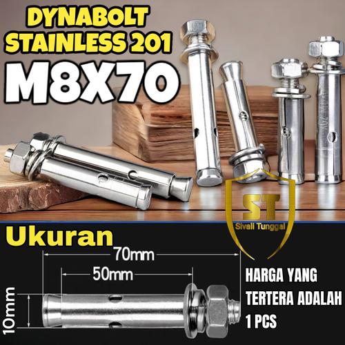 Jual DYNABOLT/ANCHOR BOLT M8x70 STAINLESS 201 - Kab. Tangerang - Sivali ...