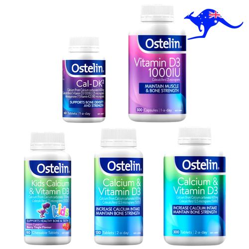 Jual OSTELIN Calcium Vitamin D3 130 Tablets 300 1000iu Capsules Cal-DK2 ...