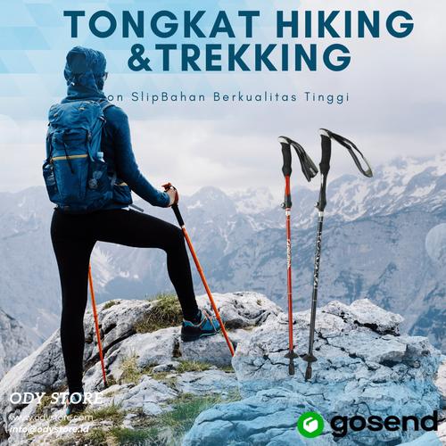 Promo TONGKAT STICK HIKING TREKKING POLE NAIK GUNUNG LIPAT WITH SAFETY ...