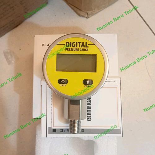 Jual DIGITAL PRESSURE GAUGE / ALAT UKUR TEKANAN 0 - 40 BAR/KG F/CM2 ...
