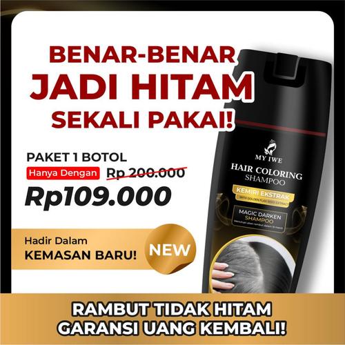 Promo MY IWE HAIR COLORING shampo penghitam rambut uban - My iwe Shampo ...
