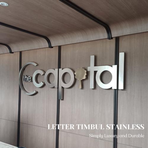 Jual Letter Sign / Huruf Timbul Stainless Silver 201/304 Tanpa LED ...