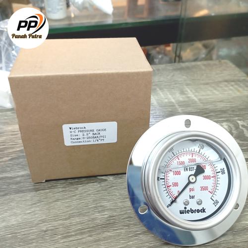 Jual PRESSURE GAUGE Wiebrock 250 Bar KG 3500 PSI Drat 1/4 Inch ...