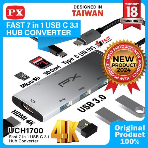 Promo USB Hub Converter Type C 3.1 Macbook Laptop HDMI 7 in 1 PX ...