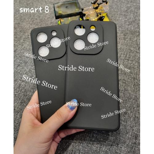 Jual case infinix smart 8 hot 40i macaron black square soft case ...