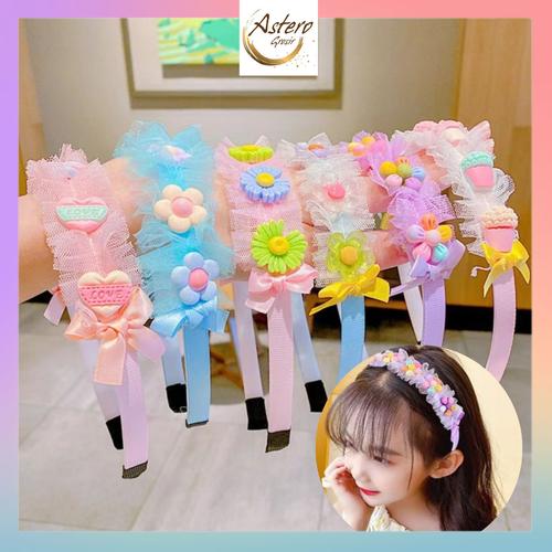 Jual Bando Hairband Bandana Korea Motif Bunga Kain Tile Pita Fashion ...