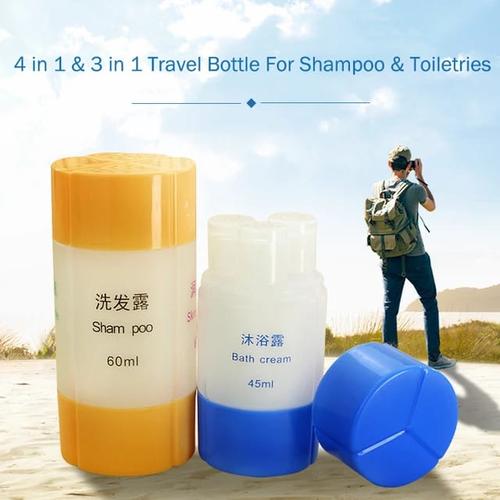 Jual Tempat Botol 60ml 4 in 1 Travel Sabun Sampo Handbody Size Liquid ...