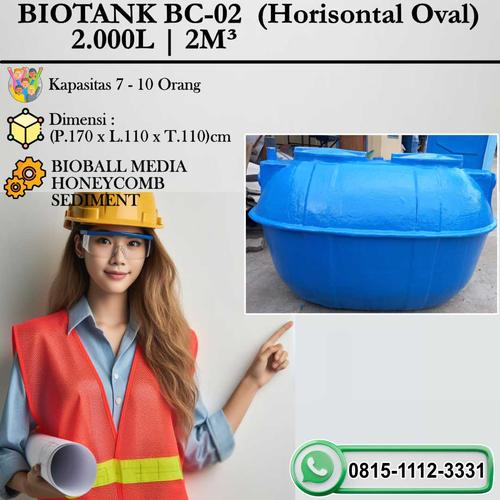 Jual Septictank Biofil Biotank Kapasitas 2000 Liter 2m3 / Biotech ...