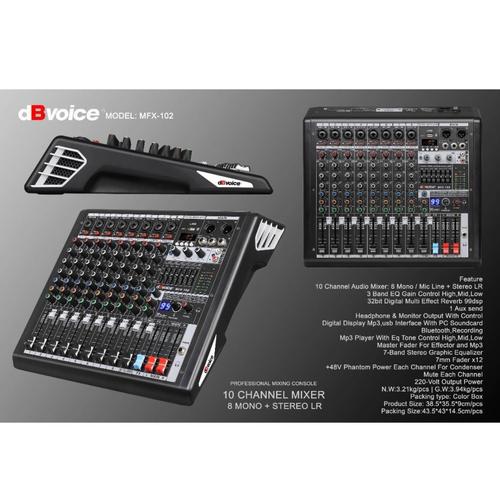 Jual MIXER AUDIO DB VOICE MFX 102 / MFX102 ORIGINAL DBVOICE - Jakarta ...