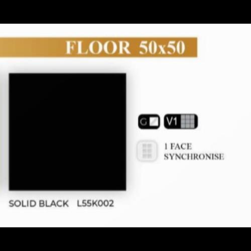 Jual Keramik 50x50 Glossy Hitam Polos Solid Black Grade A - Kab ...
