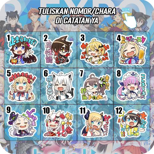 Jual Stiker Glossy Hololive JP, Sticker Vtuber Anime Lucu Untuk HP ...