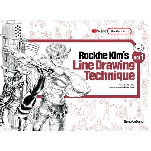 Jual English Ver - Kim Rock He Character Line Drawing Figure vol 1 ...