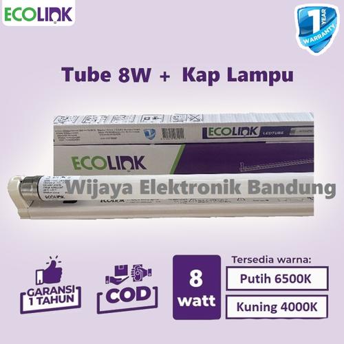 Jual Lampu LED Tube Ecofit Tabung Set ECOLINK TL 8W 8 w watt T8 600mm ...