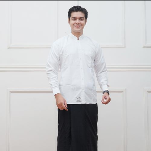 Promo Kemeja Koko Pria Putih Polos RV Model 2 Baju Formal Lengan ...