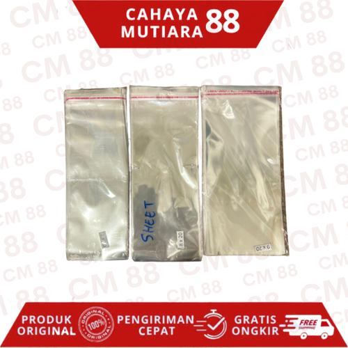 Jual Plastik Kaca Bening/OPP Lem Sheet/Lembaran/Risol/Lemper 20cm (Pak ...