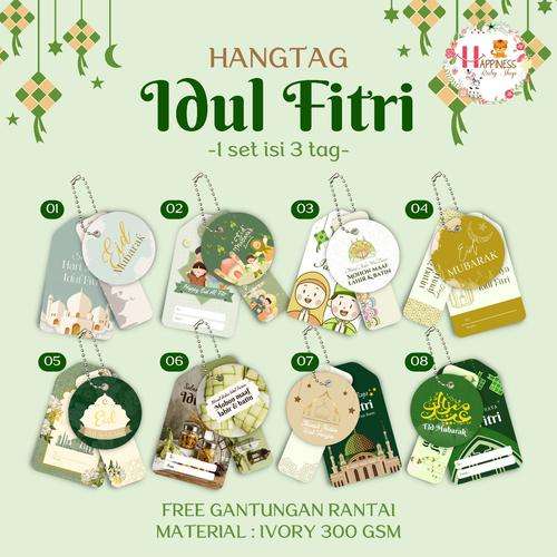 Jual Custom Hang Tag Souvenir Lebaran / Hang Tag Kue Lebaran / Idul ...