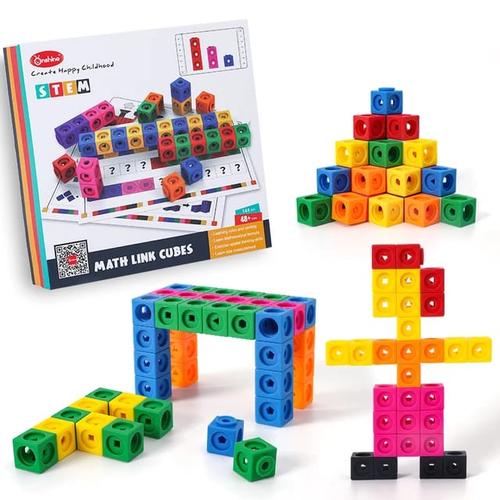 Jual Mainan Edukasi Anak Math Link Cube Balok Susun Number Block - Kab ...