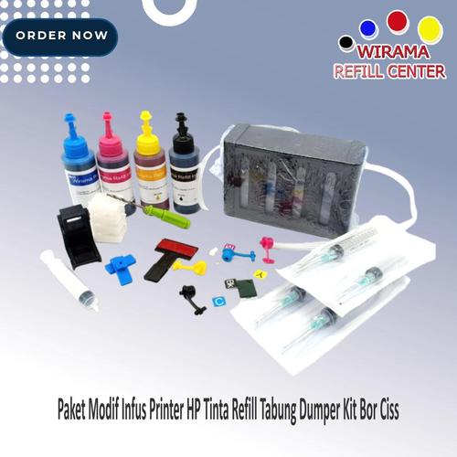 Jual Paket Modif Infus Printer HP Tinta Refill Tabung Dumper Kit Bor ...