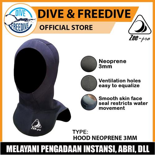 Jual Long Hood Zeepro 3mm High Stretch Penutup Kepala Diving Freedive ...